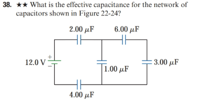 Solved 38. What is the effective capacitance for the network | Chegg.com