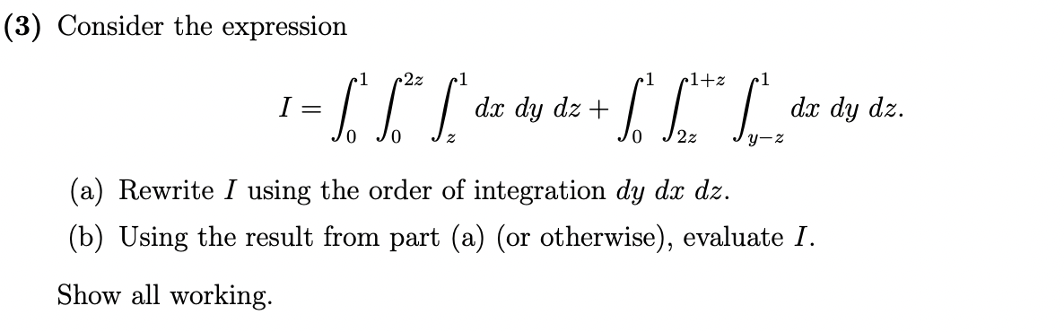 Solved (3) Consider the expression | Chegg.com