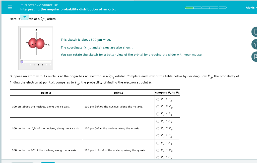 Solved O ELECTRONIC STRUCTURE Interpreting the angular | Chegg.com