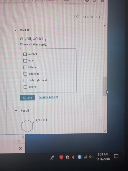 Solved 51 of 56 (> Part A CH2 CHCHO Check all that apply. | Chegg.com