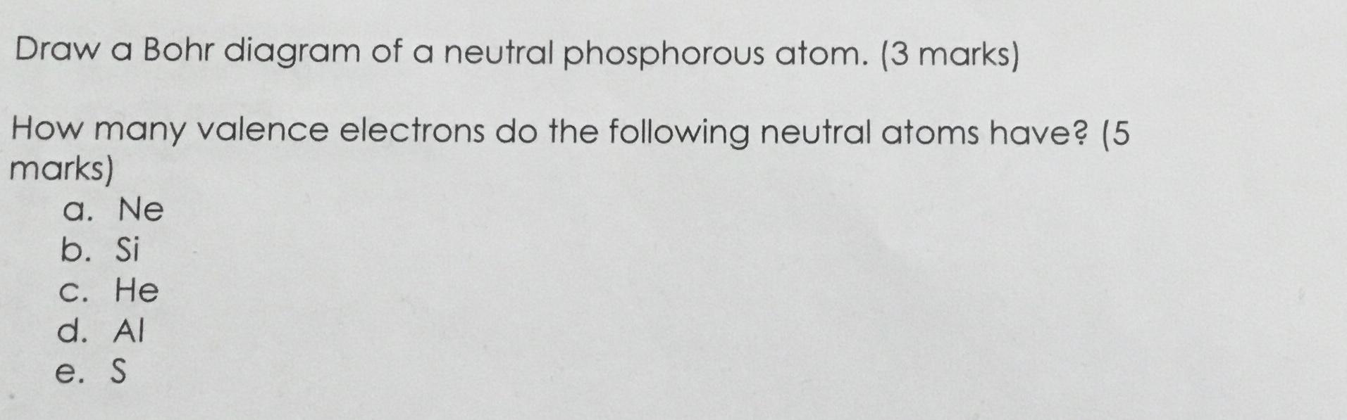 Solved Draw a Bohr diagram of a neutral phosphorous atom. (3 | Chegg.com