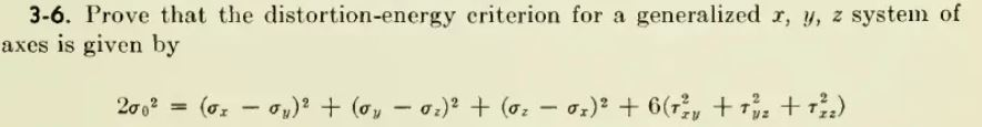Solved 3-6. Prove that the distortion-energy criterion for a | Chegg.com