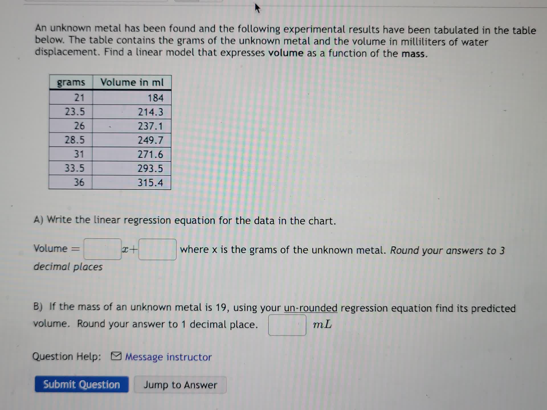 Solved An unknown metal has been found and the following | Chegg.com