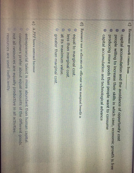 Solved Economic growth comes from ______. capital | Chegg.com