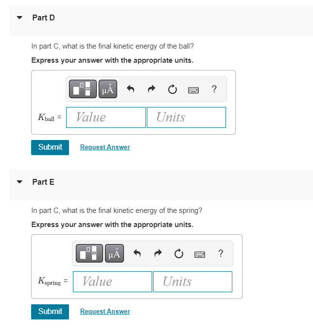 Solved ConstantsIn part C, what is the final kinetic energy | Chegg.com