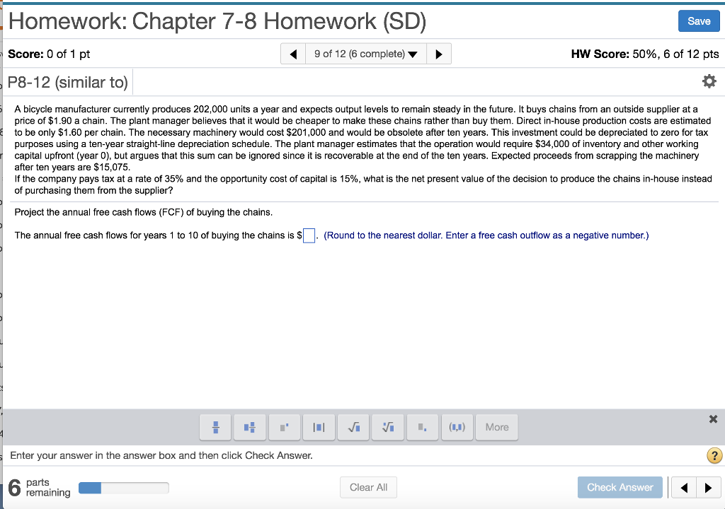 Solved Homework Chapter 7 8 Homework Sd Save Score 0 Of
