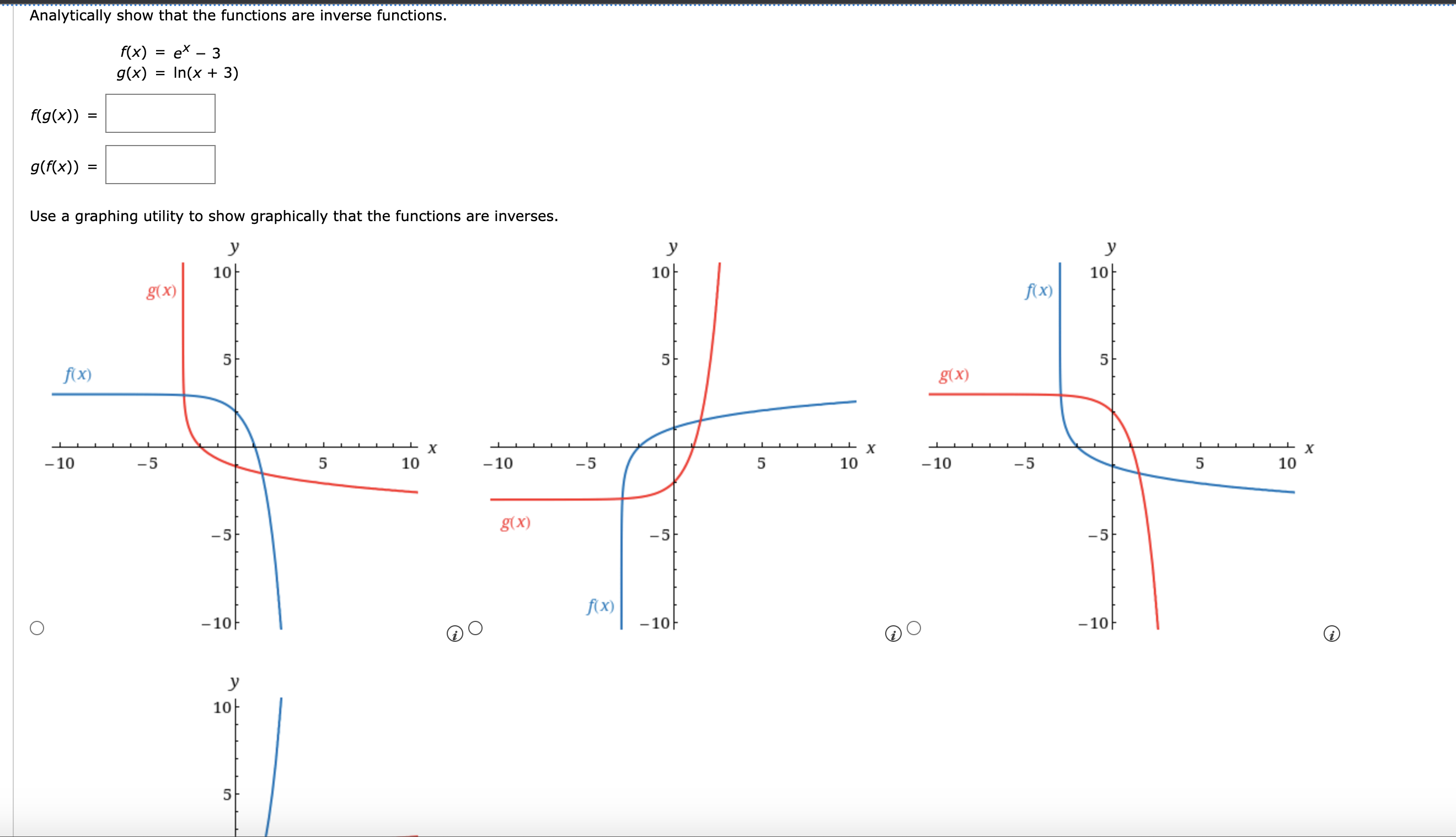 Solved Analytically show that the functions are inverse | Chegg.com