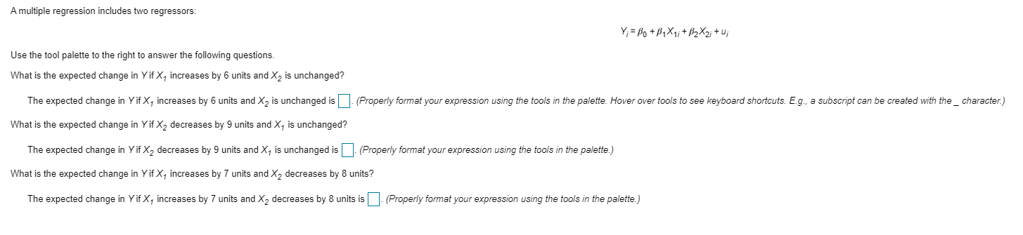 Solved A Multiple Regression Includes Two Regressors Y Bo