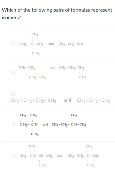 Solved Which of the following pairs of formulas represent | Chegg.com