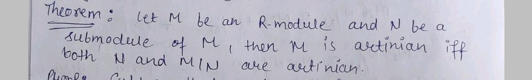 Solved Theorem : let M be an submodule both i and MIN Phone | Chegg.com