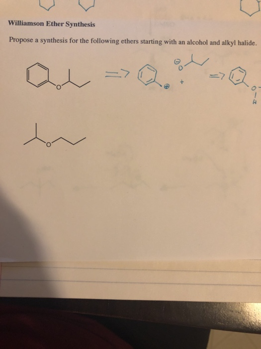 Solved Williamson Ether Synthesis Propose a synthesis for | Chegg.com