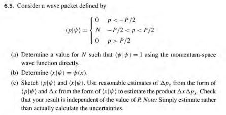 Solved 6.5. Consider a wave packet defined by o P P/2 (a) | Chegg.com