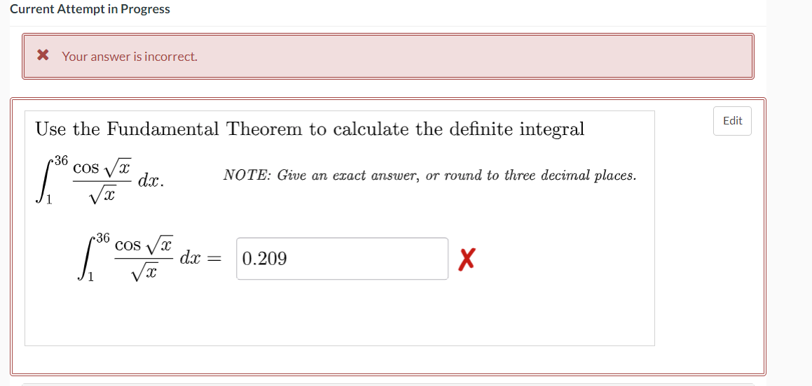 Solved Use the Fundamental Theorem to calculate the definite | Chegg.com