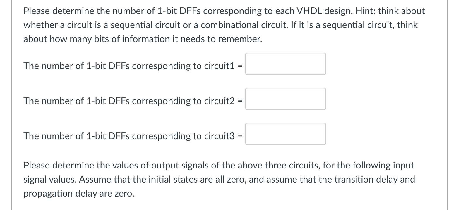 Solved Please determine the number of 1-bit DFFs | Chegg.com