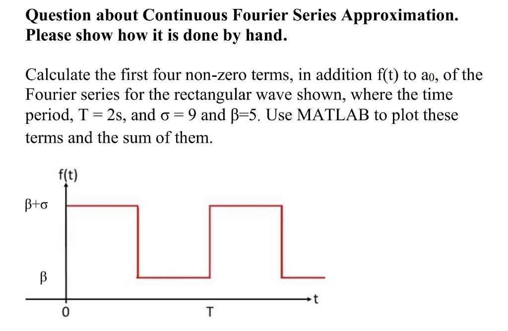 Solved Question about Continuous Fourier Series | Chegg.com