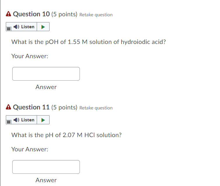 Solved A Question 10 (5 points) Retake question Listen What | Chegg.com