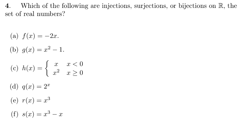 Solved 4 Which Of The Following Are Injections