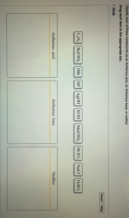 Solved Classify each of these compounds as an Arrhenius | Chegg.com