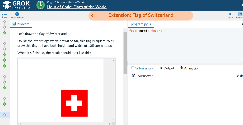Grok Flags Of The World Python Turtle Hour Of Code 