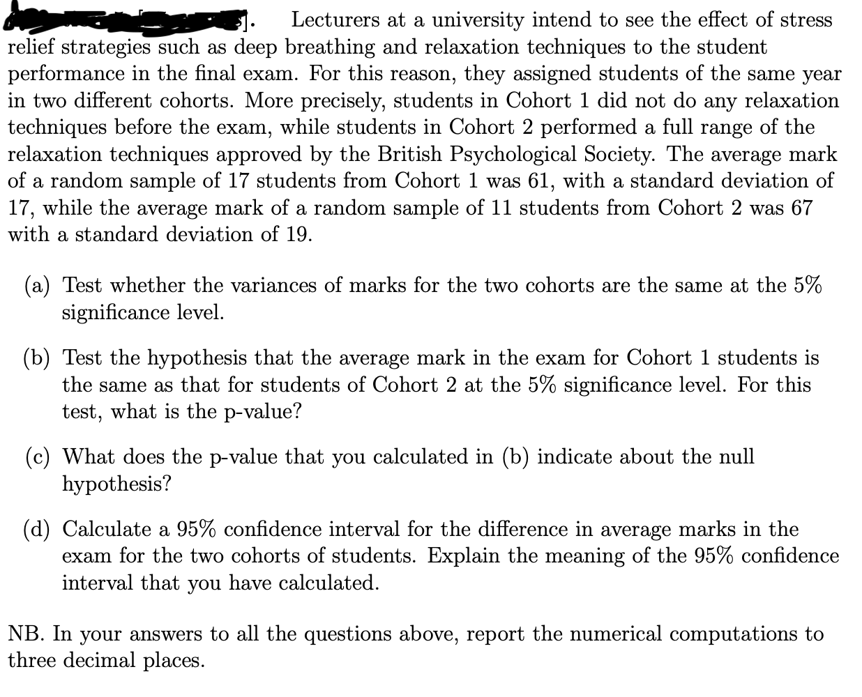 Solved relief strategies such as deep breathing and | Chegg.com
