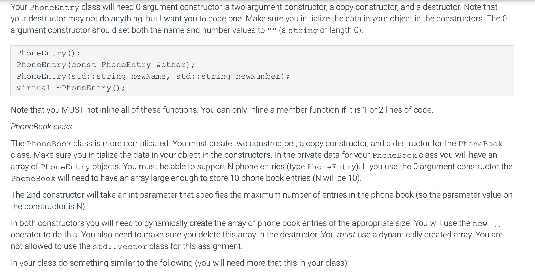 Building the PhoneBook and PhoneEntry classes You are | Chegg.com
