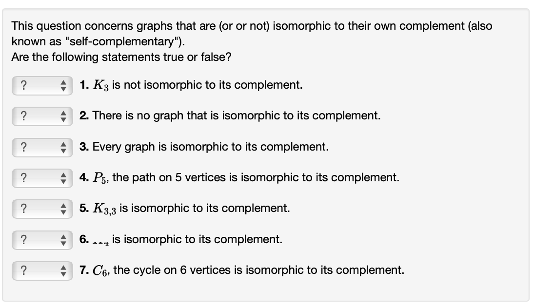 Solved This question concerns graphs that are (or or not) | Chegg.com