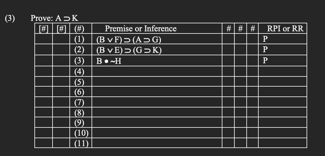 Proofs Using RPI and RR. Directions: Complete | Chegg.com