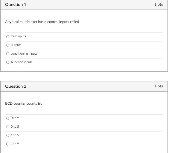 Solved A typical multiplexer has n control inputs called mux | Chegg.com
