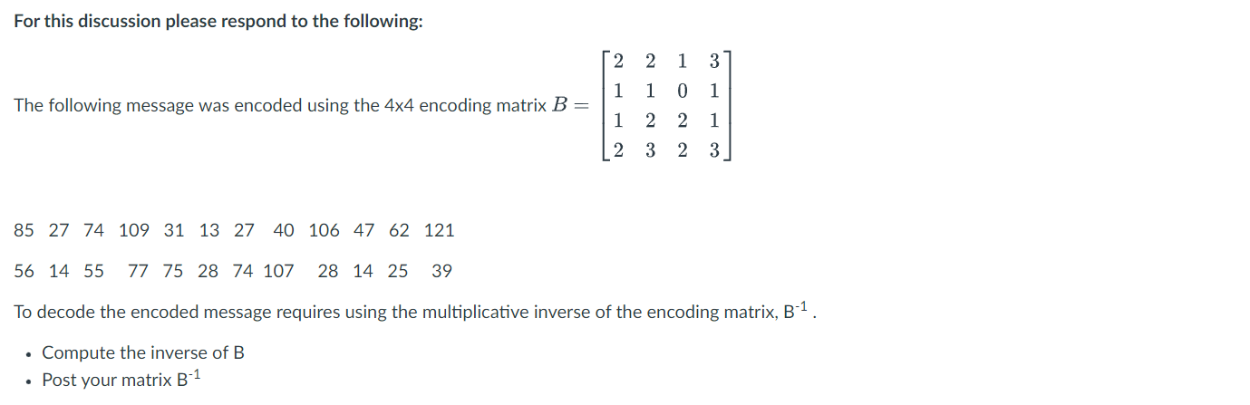 Solved For this discussion please respond to the following: | Chegg.com