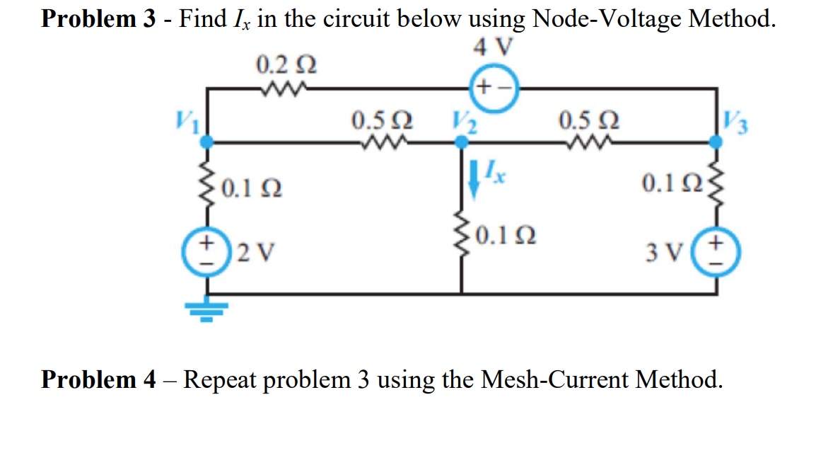 Solved Problem 3 - Find Ix in the circuit below using | Chegg.com Solved Problem 3 - Find Ix in the circuit below using | Chegg.com