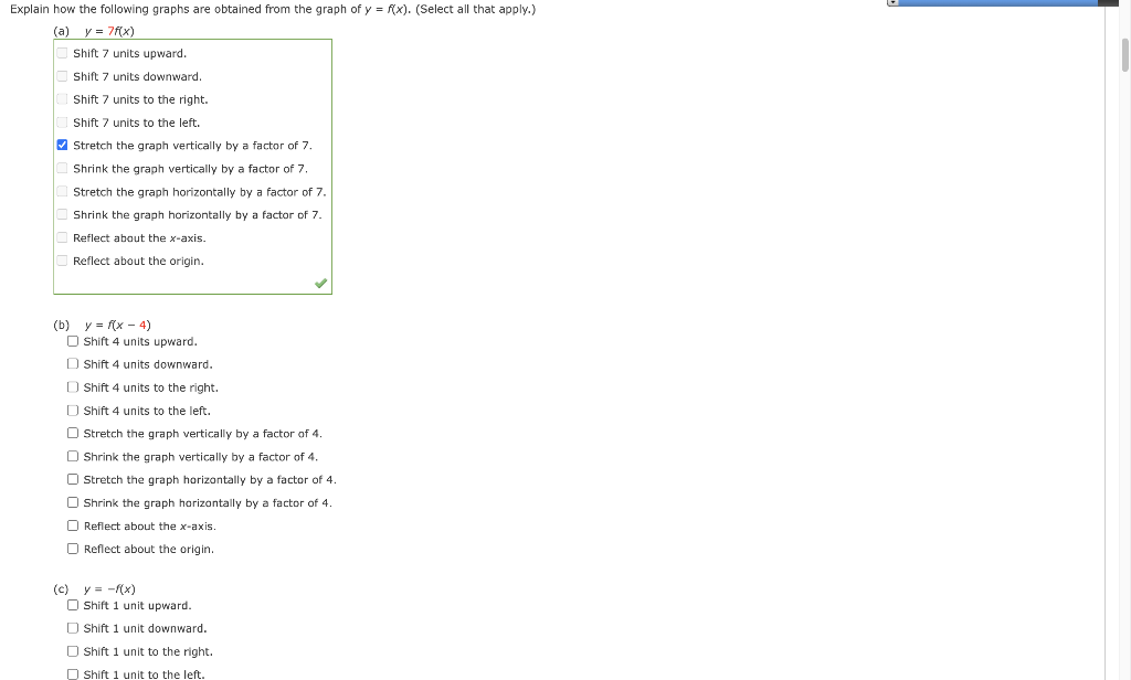 Solved Explain How The Following Graphs Are Obtained From Chegg