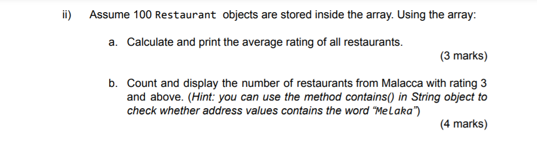 Solved You are given a Restaurant class below, which | Chegg.com