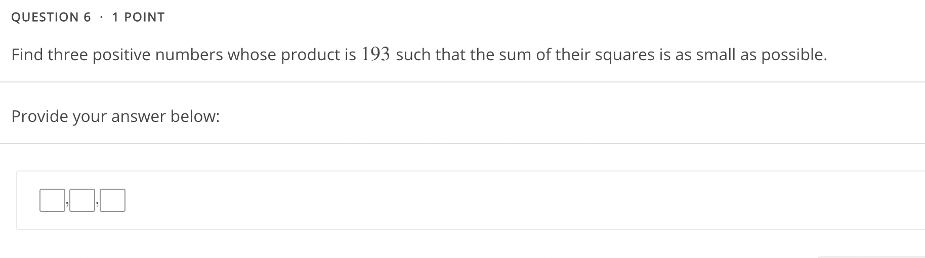 Solved QUESTION \\( 6 \\cdot 1 \\) POINT Find three positive | Chegg.com
