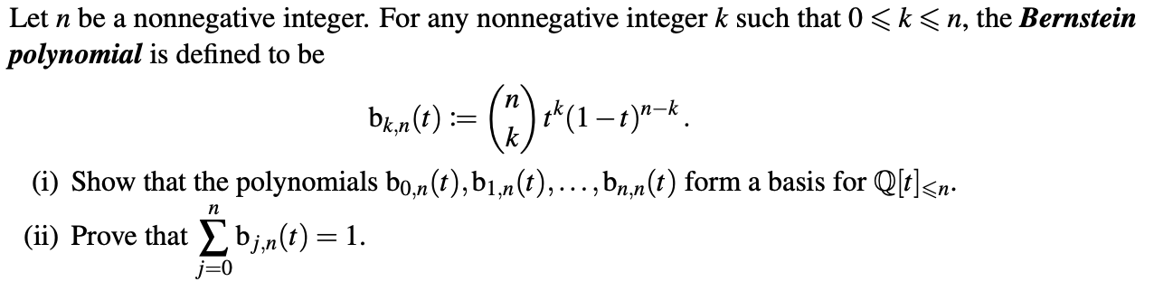 Solved Let n be a nonnegative integer. For any nonnegative | Chegg.com