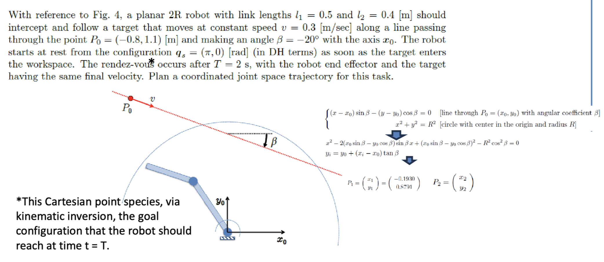 Solved With reference to Fig. 4 , a planar 2R robot with | Chegg.com
