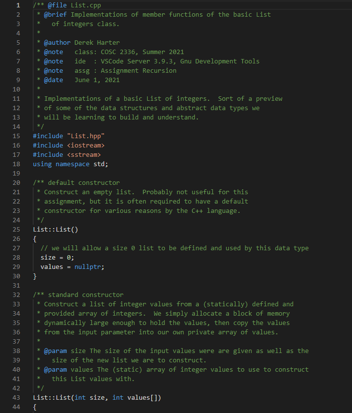 Solved х 28 37 List.hpp include > 6 List.hpp > ... class | Chegg.com