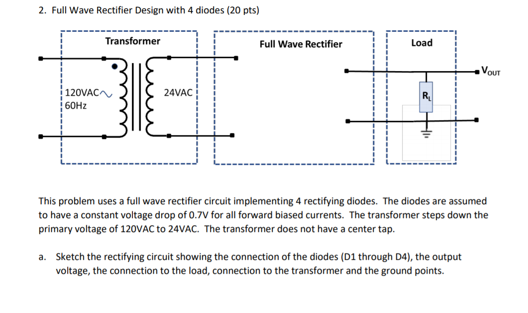 Solved 1. Problem 1. Diode small signal analysis (20 pts) 두 | Chegg.com