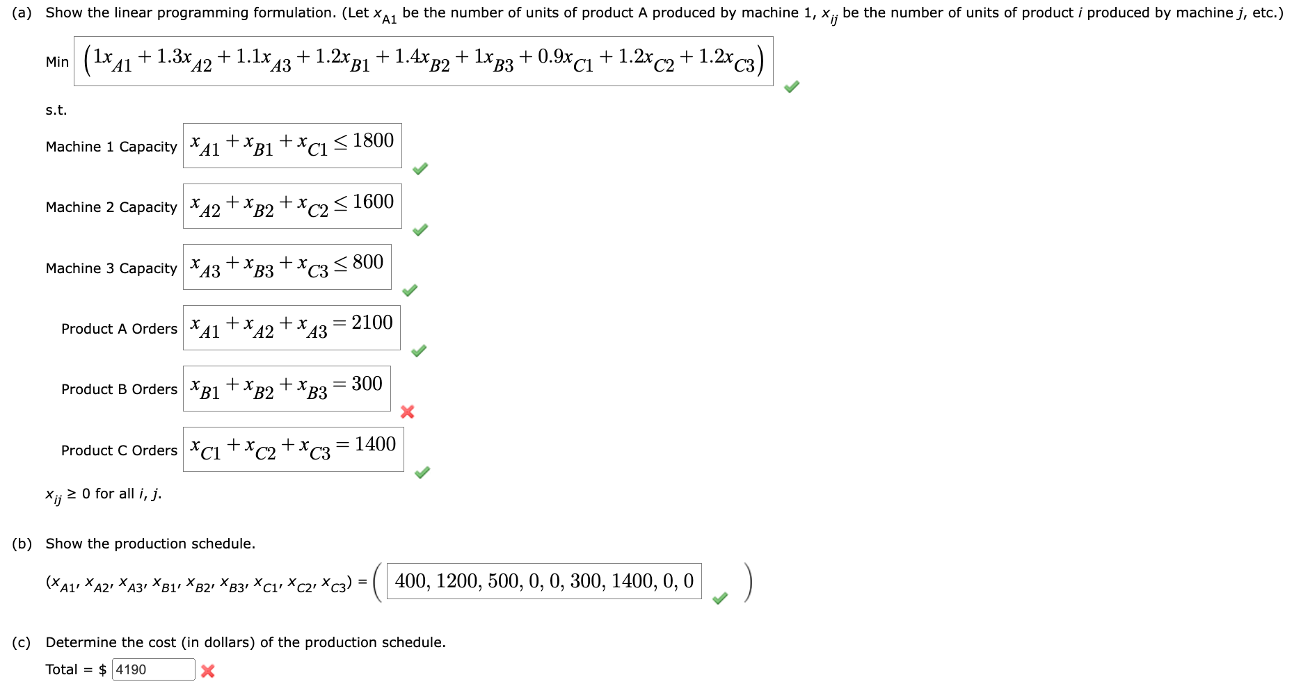 Solved The Ace Manufacturing Company has orders for three | Chegg.com