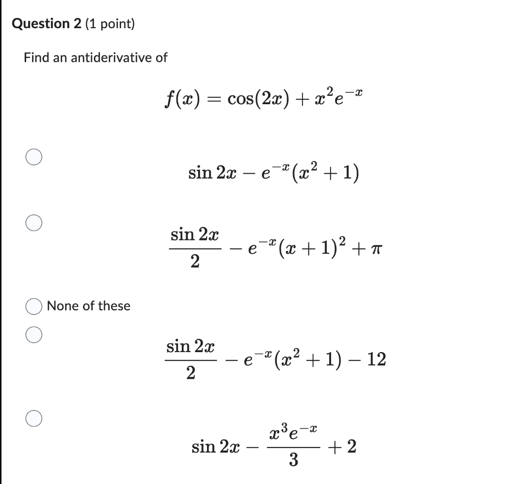 Solved Find an antiderivative of | Chegg.com