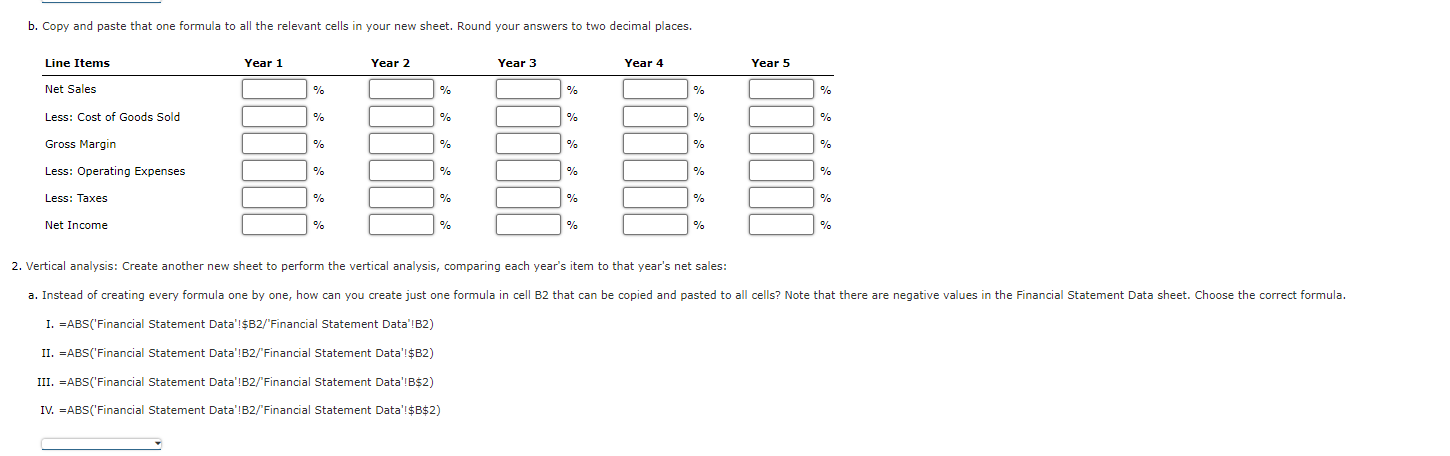 Solved Common-Size Financial Statement Analysis Using Excel | Chegg.com