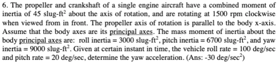 The propeller and crankshaft of a single engine | Chegg.com