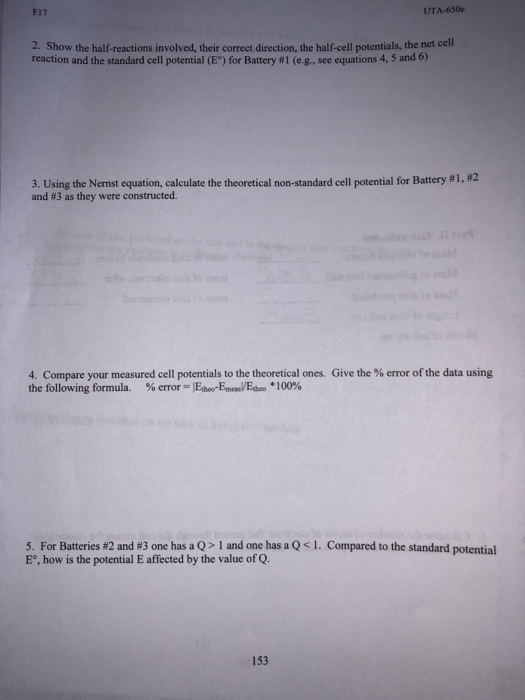 Solved F17 UTA-650e Name Section Date LAB REPORT EXPERIMENT | Chegg.com