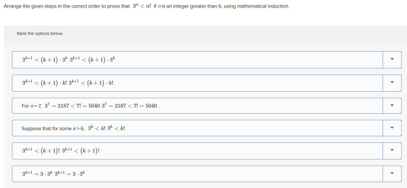Solved Arrange the given steps in the correct order to prove | Chegg.com