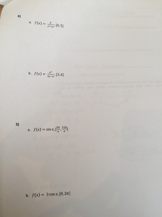 Solved for each problem 3-5, find all points of absolute | Chegg.com