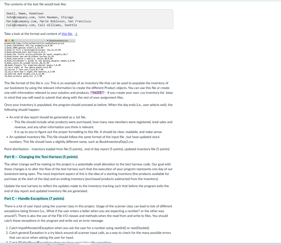 Solved In this checkpoint, you will be expanding the | Chegg.com