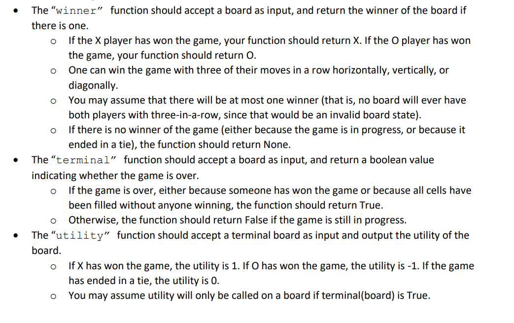 Solved Complete the implementations of player, actions, | Chegg.com