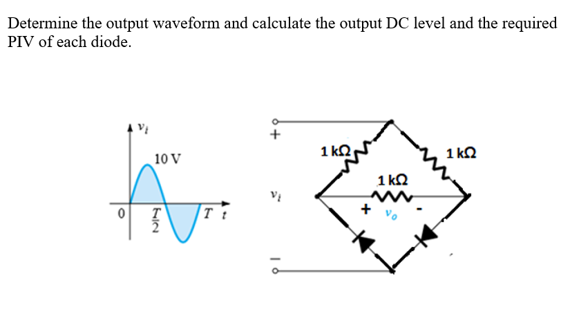 Solved Determine the output waveform and calculate the | Chegg.com