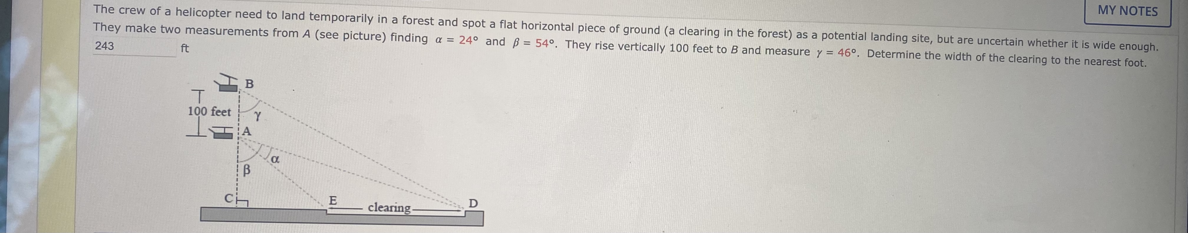 Solved 243 ft | Chegg.com