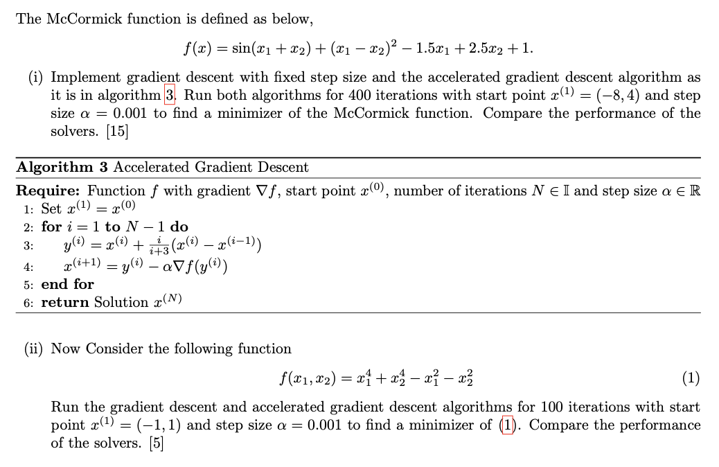 Solved These tasks require you to implement some algorithms | Chegg.com