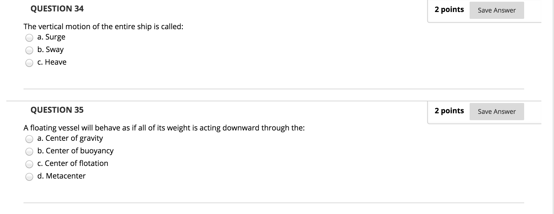 Solved QUESTION 34 2 points Save Answer The vertical motion | Chegg.com